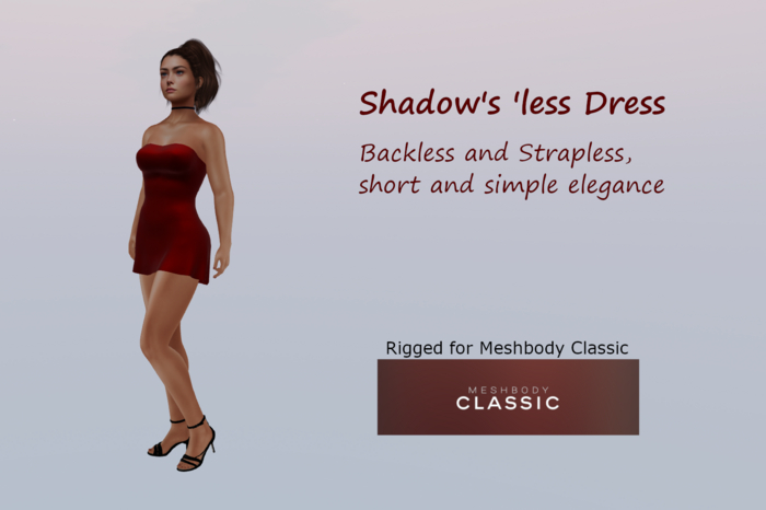 Second Life Marketplace - Shadow's 'less Dress Demo (for Meshbody Classic)
