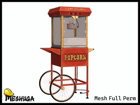 Second Life Marketplace - Meshuga Horror Circus - Popcorn Machine FULL ...