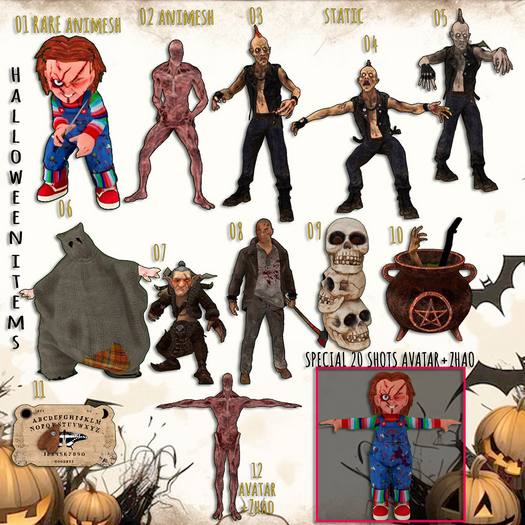 Second Life Marketplace - 05-HIMIKO 3D-Zombie punk 03