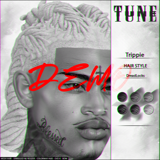 Second Life Marketplace - TUNE - "Trippie" DreadLocks. DEMO