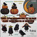 Second Life Marketplace - YOKAI - Crow pumpkin FULL SET W/RARE