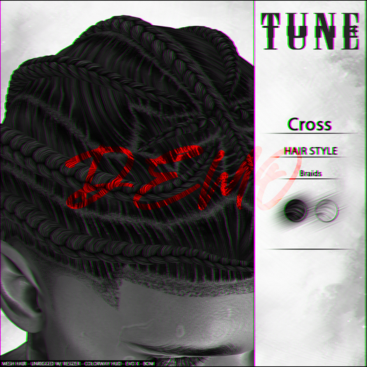 Second Life Marketplace - TUNE - "Cross" Braids. DEMO