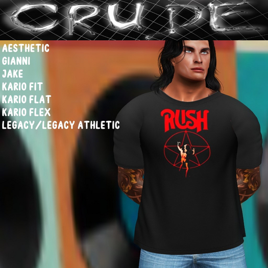 Second Life Marketplace - Rush Concert Men's T-Shirt (MCT)