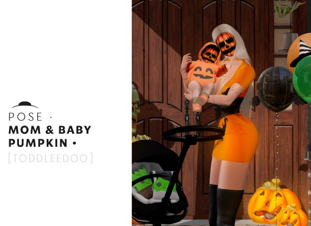 Second Life Marketplace - Pose MOM & BABY PUMPKIN (Toddleedoo)