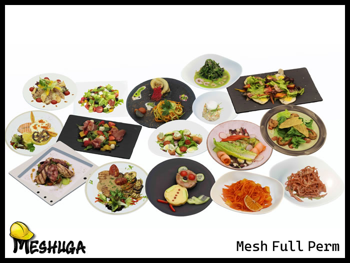 Second Life Marketplace - Meshuga Food Pack - 16 Different Mixed Salad ...