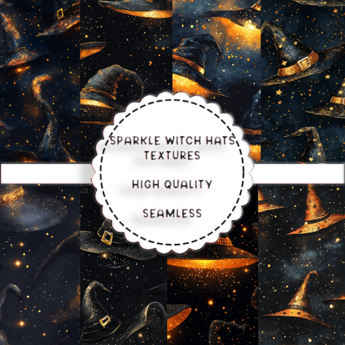 Second Life Marketplace - SATO - Glitter Witch Hats - Seamless Textures