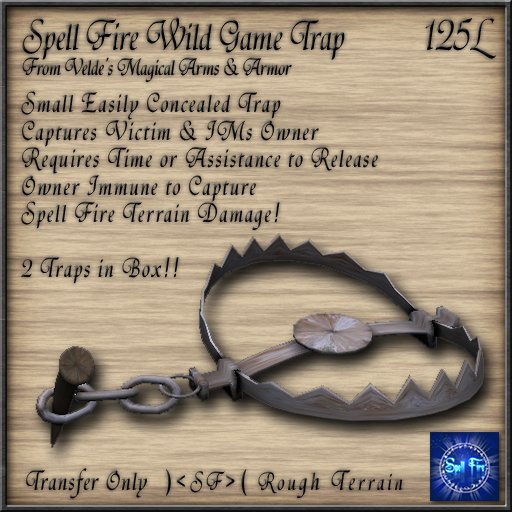 Second Life Marketplace - Spell Fire - Velde's Wild Game Trap