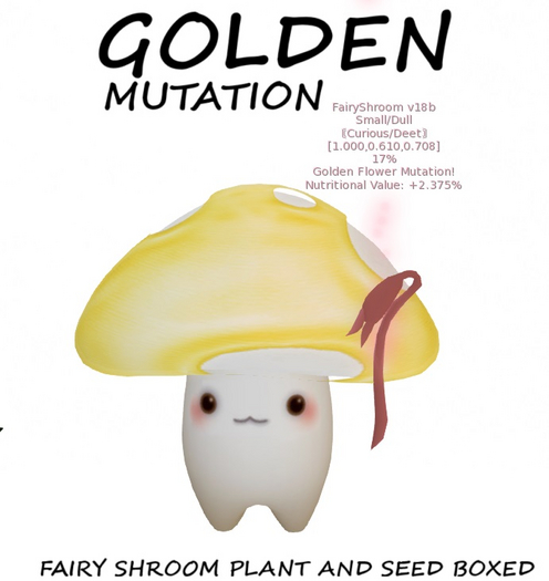 Second Life Marketplace - GOLDEN MUTATION FAIRY SHROOM PAPILLON PLANT ...