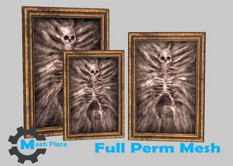 Second Life Marketplace - Mesh Place - Halloween Skeleton Painting Full ...