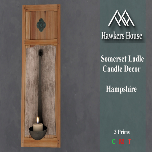 Second Life Marketplace - *HH* Somerset Ladle Candle Decor Hampshire