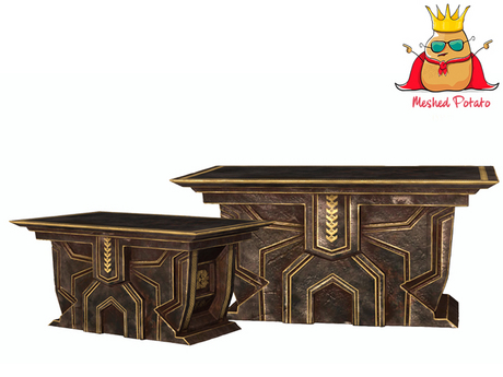 Second Life Marketplace - Meshed Potato - Stone Altar Full Perm Mesh (add)