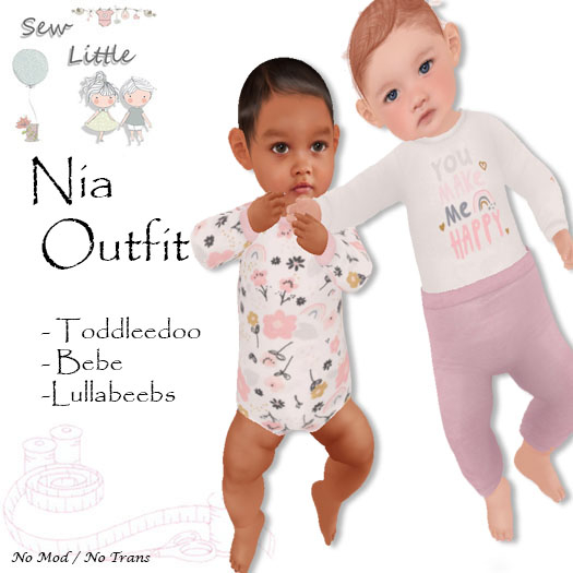 Second Life Marketplace - -S- Nia Outfit TD, Bebe, & LB