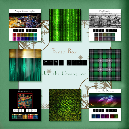 Second Life Marketplace - ~Mani Pedi~ Bento Box - Just the Greenz too ...