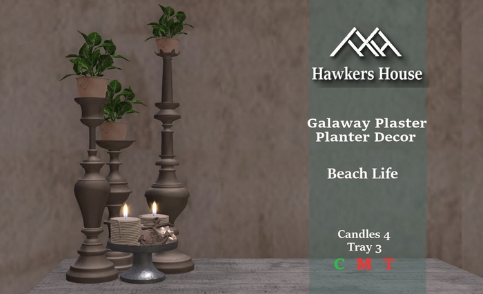 Second Life Marketplace - *HH* Galaway Plaster Planter Decor Beach Life