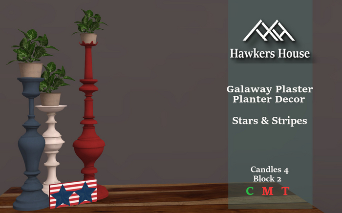 Second Life Marketplace - *HH* Galaway Plaster Planter Decor Stars and ...