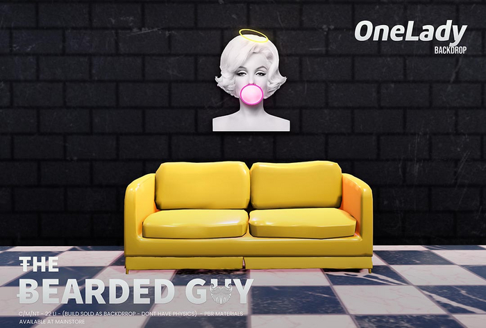 Second Life Marketplace - One Lady Backdrop PBR - The Bearded Guy