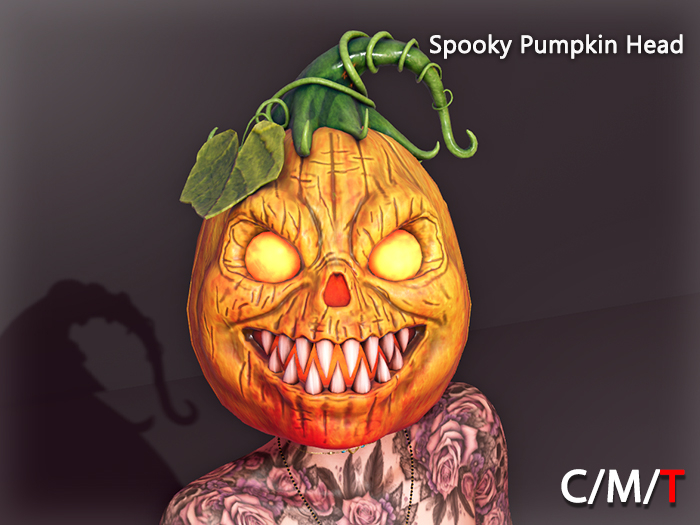 Second Life Marketplace - "Killer's" Spooky Pumpkin Head