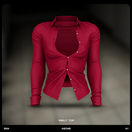 Second Life Marketplace - [A1] "Emily" top [crimson]