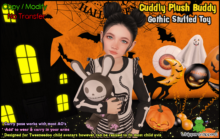 Second Life Marketplace - ! Whippersnappers ! - Gothic stuffed toy