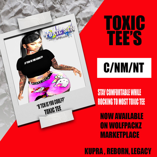 Second Life Marketplace - TOXIC TEE - B IS YOU COOL (KUPRA , REBORN, LEGACY F)