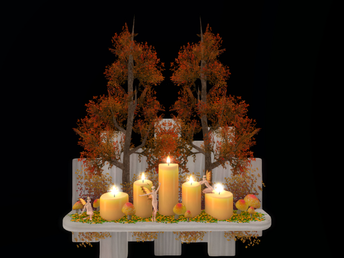 Second Life Marketplace - MC Fall Holiday Fairies Wall Shelf