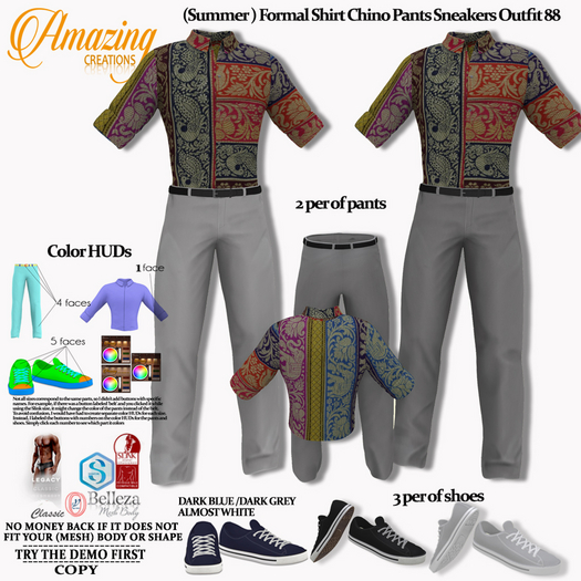 Second Life Marketplace - Chino Khaki Pants - AmAzInG CrEaTiOnS Formal ...