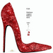 Second Life Marketplace - Pointy Toe Sequin Stilettos RED (ADD)