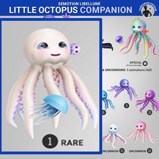 Second Life Marketplace - SEmotion Libellune Little Octopus Companion ...
