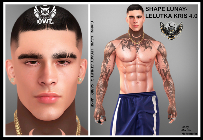 Second Life Marketplace - SHAPE LUNAY-LELUTKA KRIS 4.0