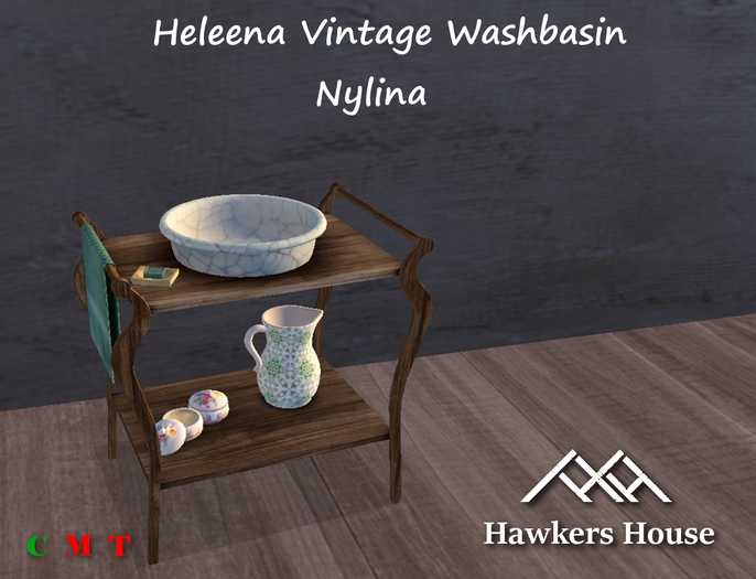 Second Life Marketplace - *HH* Heleena Vintage Washbasin Nylina