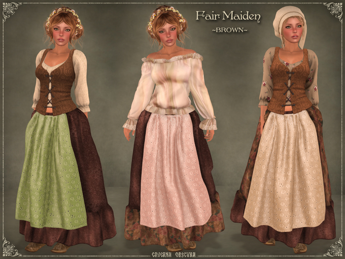 Second Life Marketplace - DEMO Fair Maiden Outfit by Caverna Obscura ...