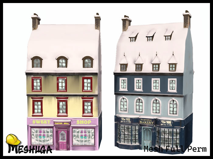 Second Life Marketplace - Meshuga Vintage Christmas Snowy Bakery ...