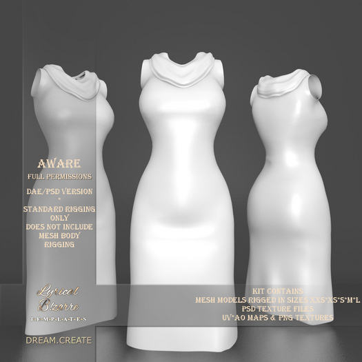 Second Life Marketplace - !Lyrical B!zarre Templates! - Aware MESH DAE ...