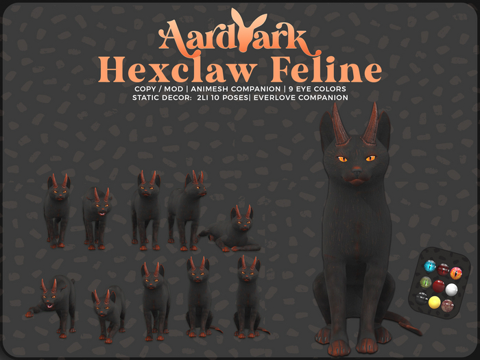 Second Life Marketplace - Aardvark : Hexclaw Feline - Demon