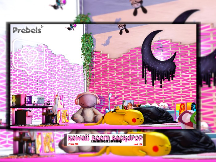 Second Life Marketplace - [Prebels] Premade Kawaii Room Backdrop ...