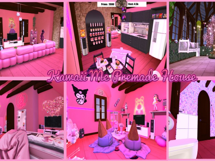 Second Life Marketplace - [Prebels] Kawaii Me Premade House (REZZED ONLY)