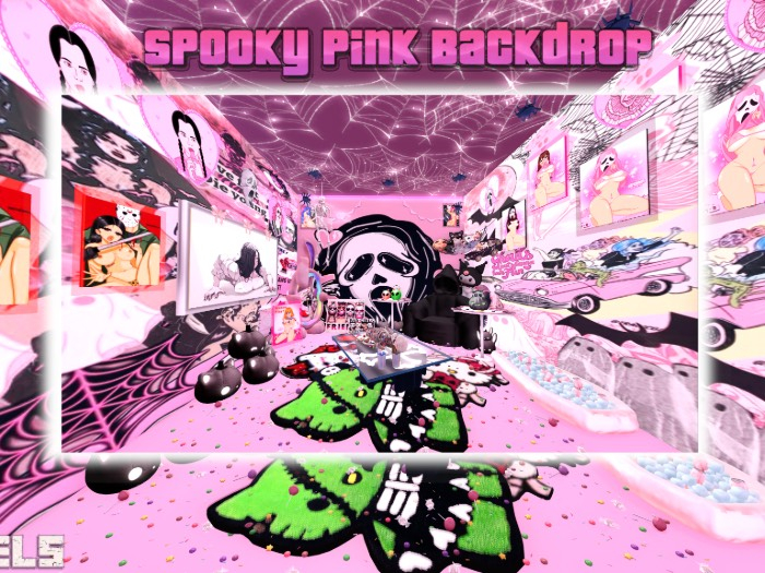 Second Life Marketplace - [Prebels] Premade Spooky Pink Backdrop ...