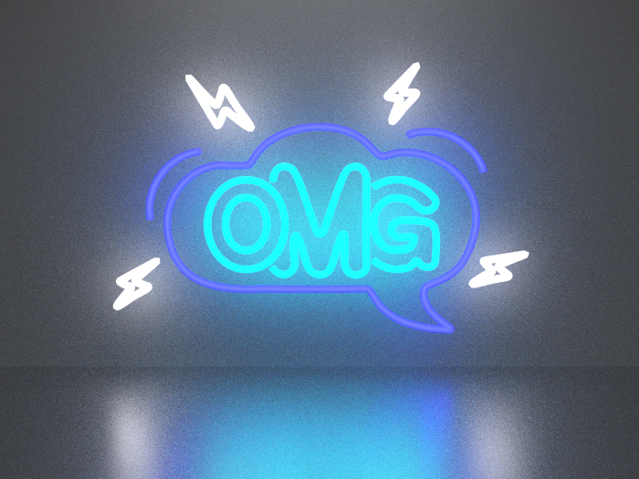 Second Life Marketplace - OMG neon sign Full Permission