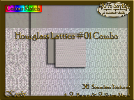 Second Life Marketplace - Hourglass Lattice #01 COMBO Seamless Texture ...