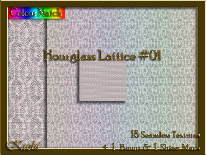 Second Life Marketplace - Hourglass Lattice #01 Seamless Texture Pack