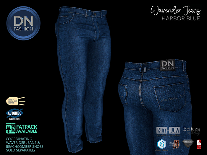 Second Life Marketplace - [DN] Waverider Jeans - Harbor Blue