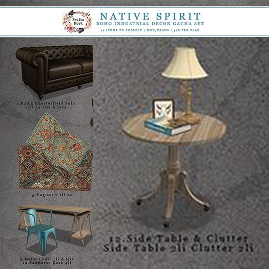 Second Life Marketplace - Petite Mort- Native Spirit Side Table ...