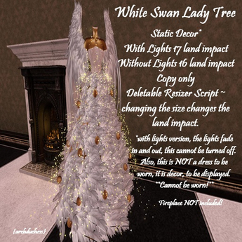 Second Life Marketplace - {archduchess} White Swan Lady Tree