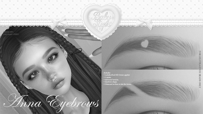 Second Life Marketplace - Baby Steps - Anna Eyebrows [EvoX] DEMO