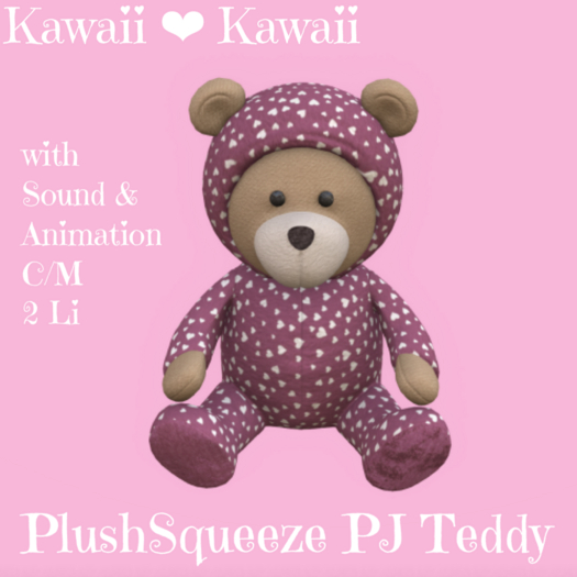 Second Life Marketplace - K*K PlushSqueeze PJ Teddy