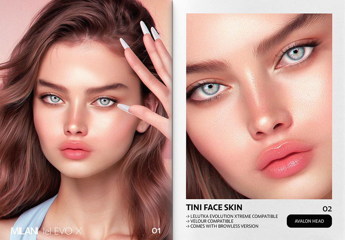 Second Life Marketplace - MILANI - "TINI" FACE SKIN / CHANTILY
