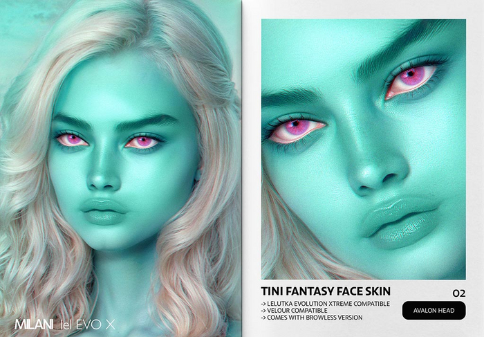 Second Life Marketplace - MILANI - "TINI" FACE SKIN / PINK FAIRY
