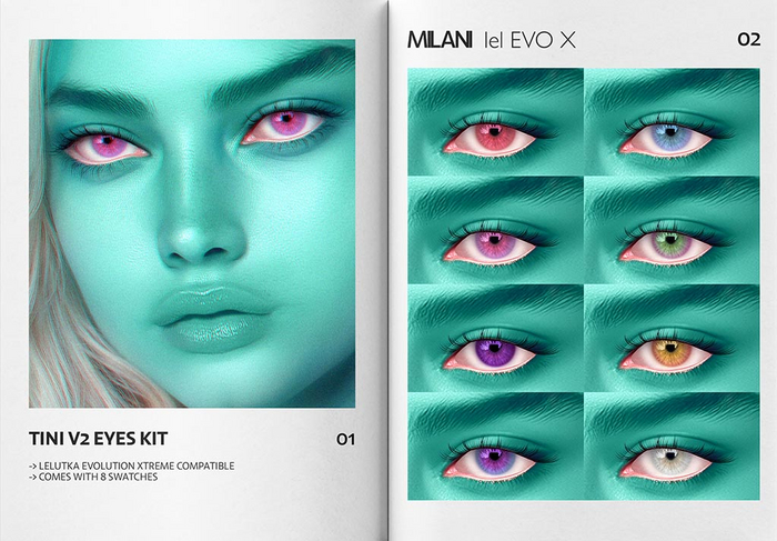 Second Life Marketplace - MILANI - "TINI V2" EYES KIT / DEMO
