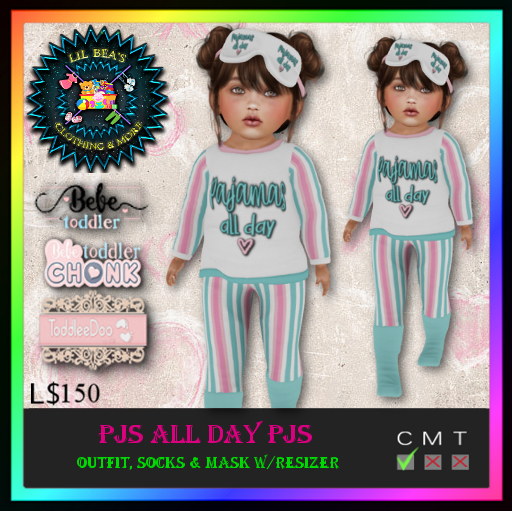 Second Life Marketplace - *LBD* PJ ALL Day Pjs - BeBe/Chonk/TD