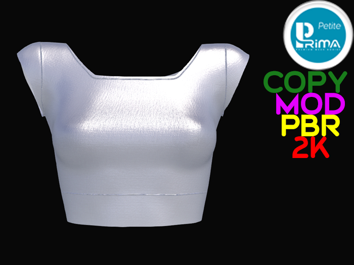 Second Life Marketplace - Crop-Top-Cap-Sleeves-01-Medium-Shine Silk 10 ...